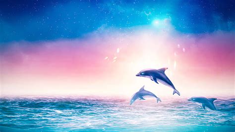 Delfines arte digital delfín artista obra de arte arte digital