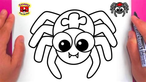 Cum Se Deseneaza Un PAIANJEN Dragut De HALLOWEEN Usor Pas Cu Pas