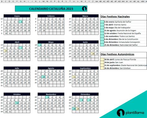 CALENDARIO Laboral CATALUÑA 2024 en Excel Descargar Gratis