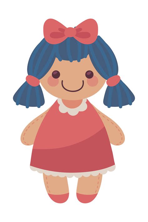 Cute Stuffed Doll 10793515 Vector Art At Vecteezy