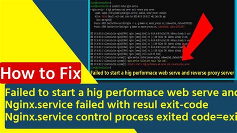 How To Fix Nginx Service Control Process Exited Code Exited Status