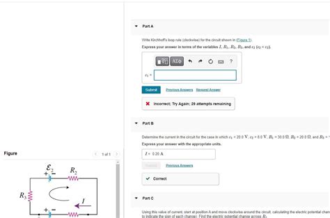 solved write kirchhoff s loop rule clockwise for the