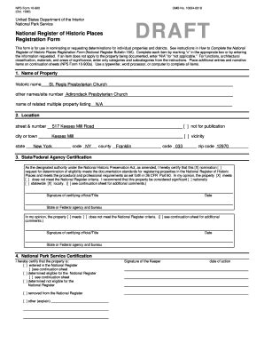 Fillable Online PDF NPS Form 10 900 Oct Missouri Department Of