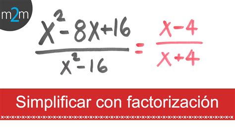 Simplificaci N De Fracciones Algebraicasejercicio Youtube