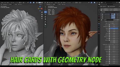 Hair Cards With Geometry Node Youtube