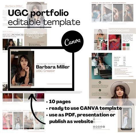 UGC Portfolio Template Canva UGC Website Template UGC Etsy