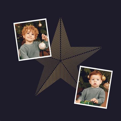 Sjieke Kerstkaart Met Vintage Ster In Goud Kaartje2go