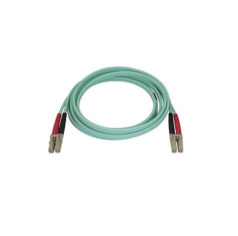 StarTech Aqua OM4 Duplex Multimode Fiber Optic Cable 2M Ebuyer
