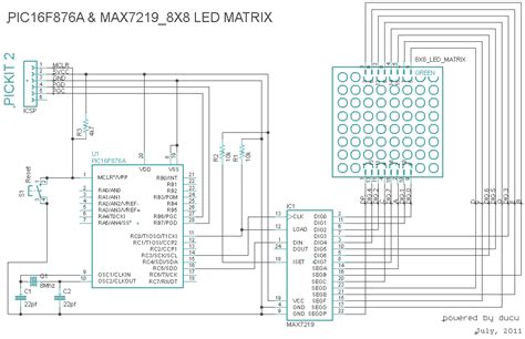 circuit diagram of 8x8 led matrix