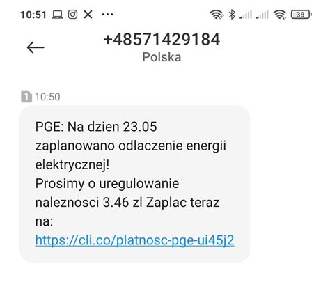 Fałszywe SMS y z PGE o planowanym odłączeniu energii elektrycznej