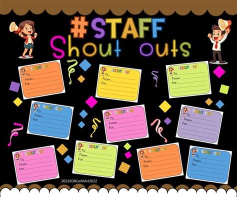 Shout Outs Bulletin Board Kit Staff Appreciation Shout Out Cards