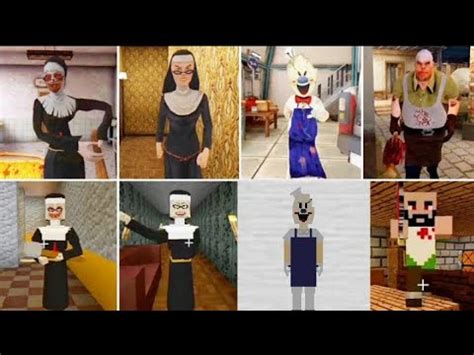 Evil Nun Vs Evil Nun Vs Ice Scream Vs Mr Meat Normal Jumpscare Vs