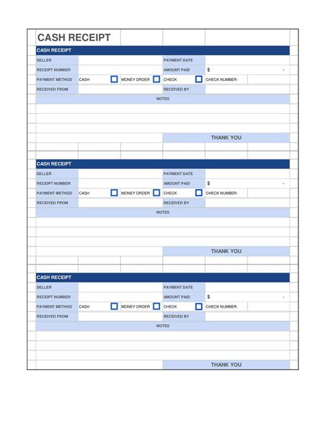 Free Printable Cash Receipt Templates PDF Word Excel