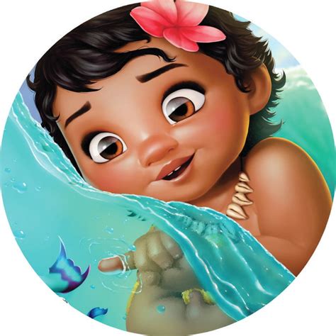 Painel Sublimado Redondo Moana Baby 1 50x1 50 Elo7