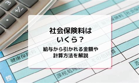 社会保険料はいくら？給与から引かれる金額や計算方法を解説｜mycard｜三菱ufjニコス