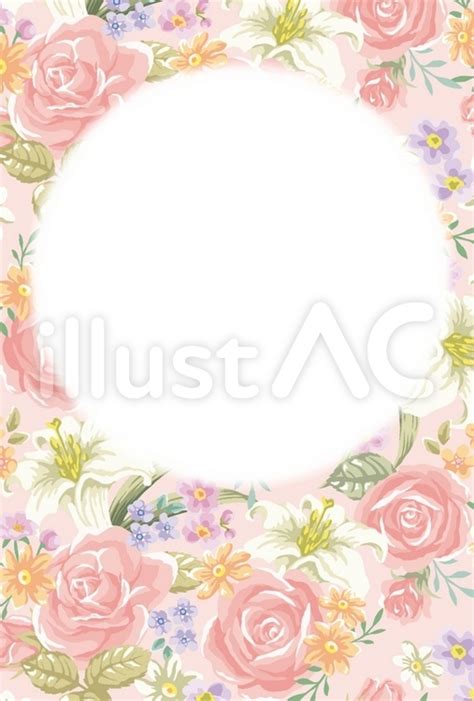 花柄ハガキサイズイラスト No 2064335無料イラストフリー素材ならイラストAC