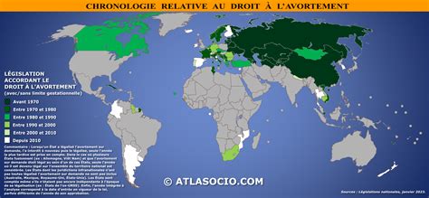 Carte du monde droit à l avortement Atlasocio
