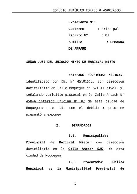 DOCX Demanda De Amparo Laboral DOKUMEN TIPS