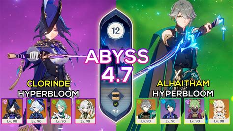 C Clorinde Hyperbloom C Alhaitham Hyperbloom Spiral Abyss