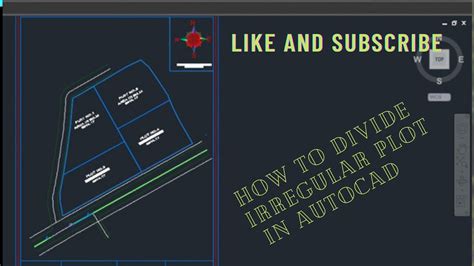 How To Divide Irregular Shape Plot Equal Part In AutoCAD Divide Area