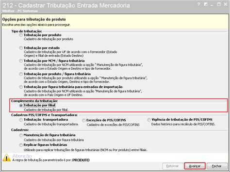WINT O que fazer quando o produto não estiver buscando a tributação