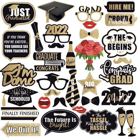 Buy KatchOn Glitter Graduation Photo Booth Props 2023 Pack Of 34