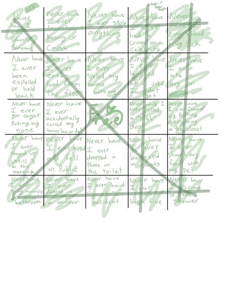 Never Have I Ever Bingo Notability Gallery