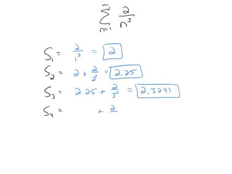 solved calculate the first eight terms of the sequence of partial sums correct to four decimal
