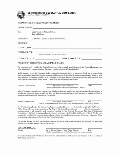 Roof Completion Certificate Template Hot Sex Picture