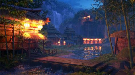 Village Lsr CG Artstation Dynamic Wallpaper Club