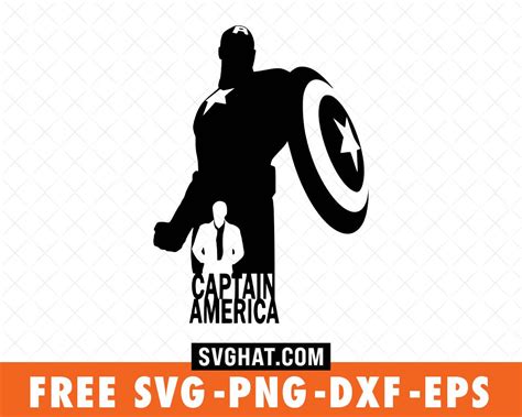 Captain America SVG Files Free For Cricut Silhouette Captain America