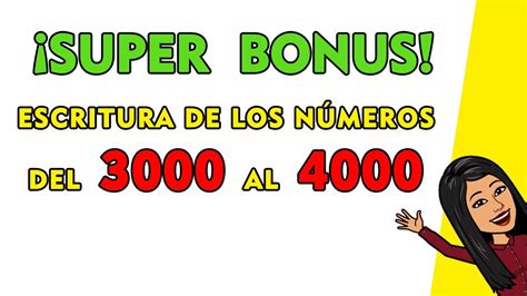 COMPLETO Números Del 3000 al 4000 Counting In Spanish 3000 to 4000