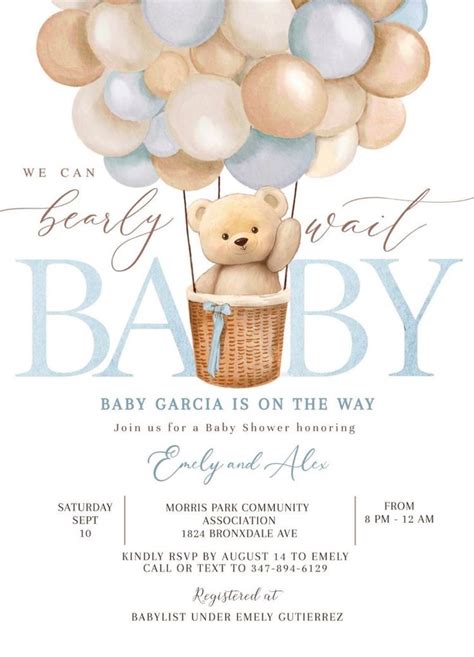 Pin By Susy Otero On Baby On Board Baby Bear Baby Shower Baby Shower