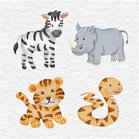 Conjunto De Cole O De Fazenda De Animais Selvagens De Animais