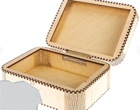 Hinged Box Laser Cut File Svg Dxf Cdr Eps Ai Cnc Wooden Puzzle Laser