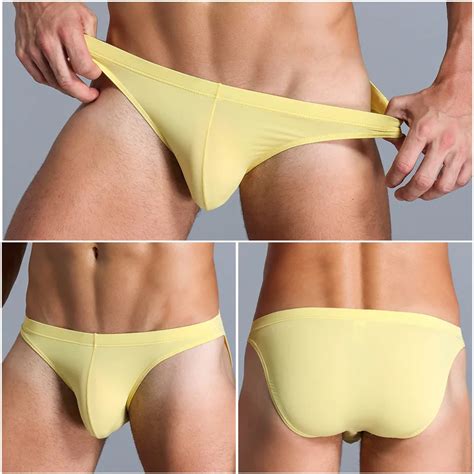 Cuecas De Seda Refrescante Masculinas Cueca Estilo Transparente