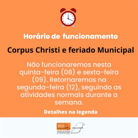Funcionamento Corpus Christi E Feriado Municipal Sindicato Das