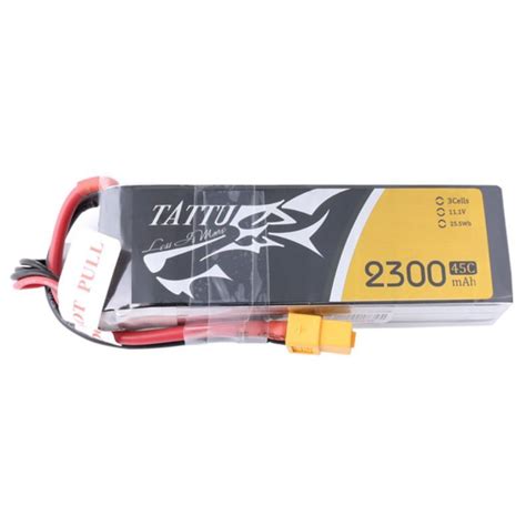 Tattu Lipo Battery 2300mAh Lipo 3s 11 1V 45C XT60 Plug FPV Drone Power