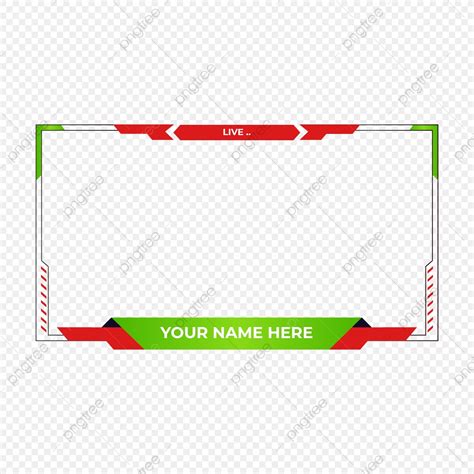 Zucken Overlay Live Streaming Facecam Design Vektor Mit Eps Animierte