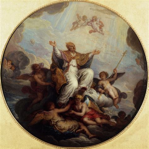 Saint Grégoire enlevé au ciel esquisse pour la coupole de la chapelle