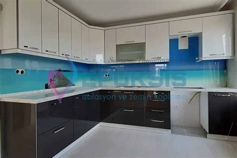Mutfak Tezgah Arası 3d Cam Modern Tasarım Epoksis