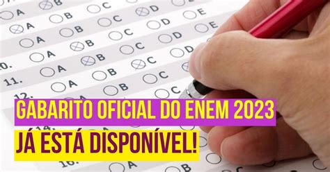 Gabarito oficial do Enem 2023 já está disponível saiba como conferir
