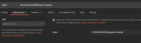 422 Unprocessable Entity Error When Testing Route With Authorisation