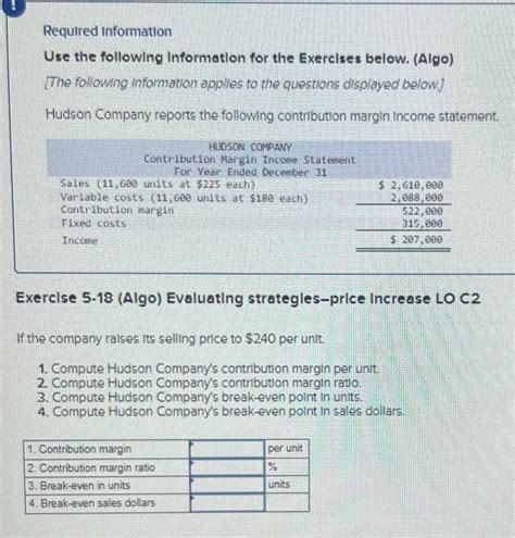 Solved Required Information Use The Following Information Chegg