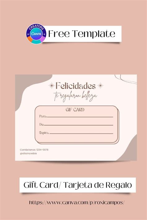 Plantilla Editable En Canva Tarjeta De Regalo Voucher Gifts Cards