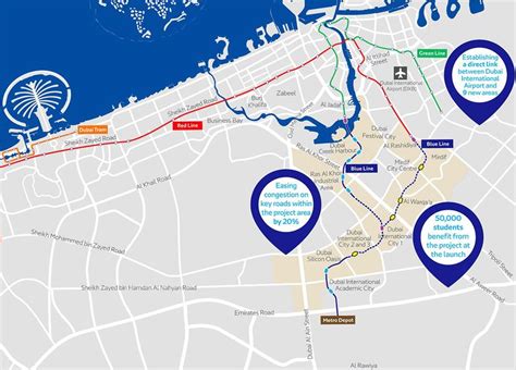 Dh18 Billion Blue Line Approved Dubai Metro To Be 131km Long With 78
