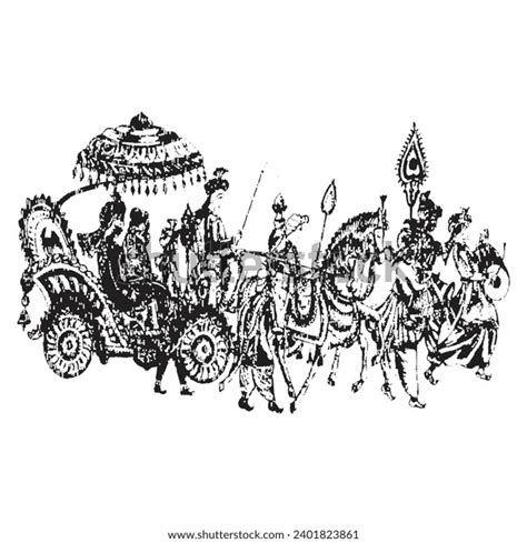 Traditional India Wedding Clipart Couple Marriage Stock Vector Royalty