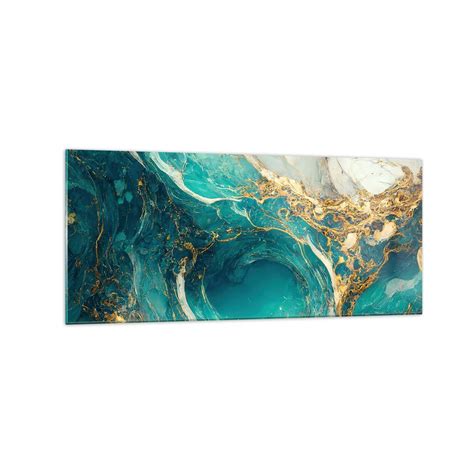 Obraz na szkle Kompozycja z żyłami złota 120x50cm Abstrakcja