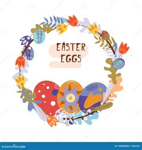Tarjeta De Felicitaci N Feliz Dulce Colorida De Pascua Imagen Del