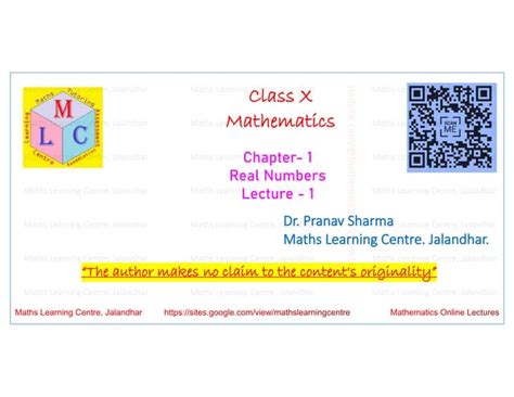 class 10 chapter 1 real numbers euclid s division lemma and algorithm hcf lecture 1 ppt